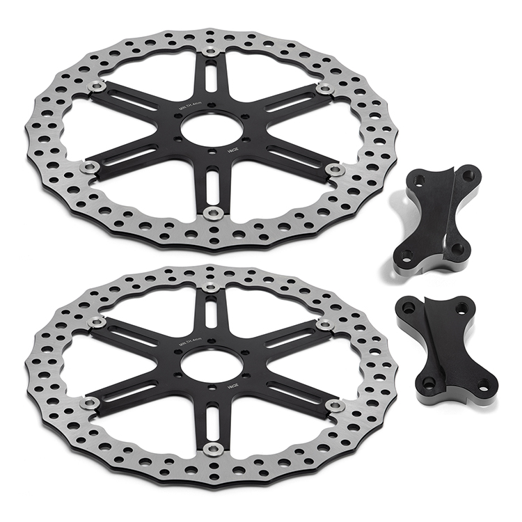 Custom Motorcycle 381mm*2 Oversize Floating Brake Disc & Bracket for ...