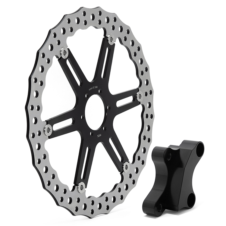 Custom Motorcycle 381mm Oversize Floating Brake Disc & Bracket for ...