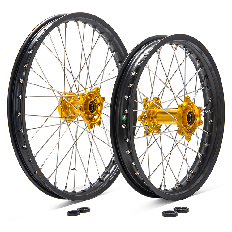 Dirt eBike 21"×1.6" & 18"×2.15" Front and Rear Wheel Rim Set for Surron ...